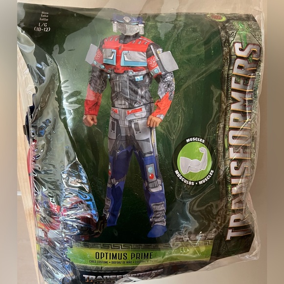 Costumes | Optimus Prime Kids Costume Red Blue Silver Comes With Face ...